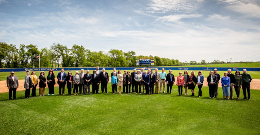 Midway University dedicates Tracy Farmer-Don Ball Stadium and Dick ...