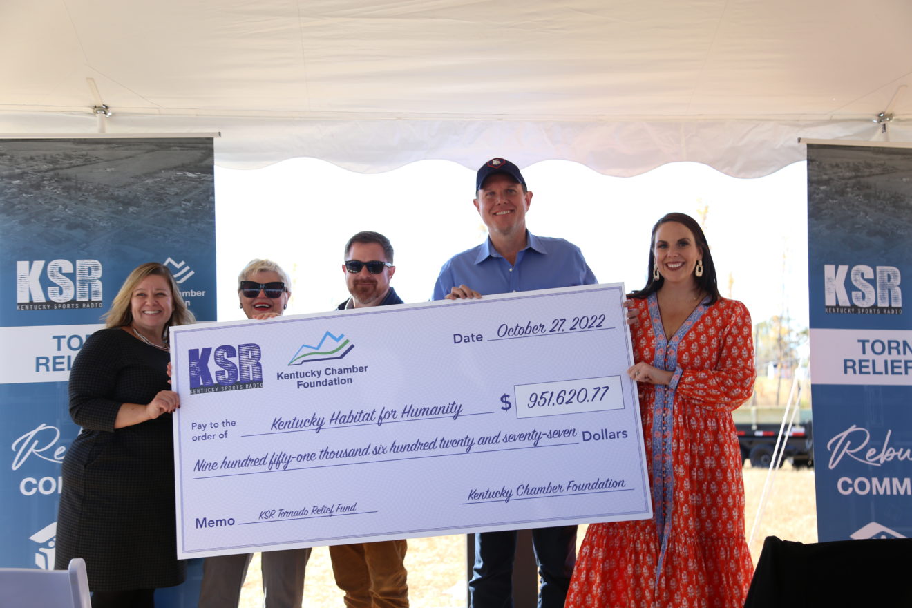 KSR and the Kentucky Chamber Foundation present $951,000 donation to Kentucky Habitat for ...