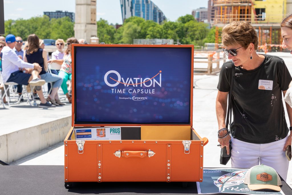 Ovation Time Capsule event and pedestrian bridge ribbon cutting ...