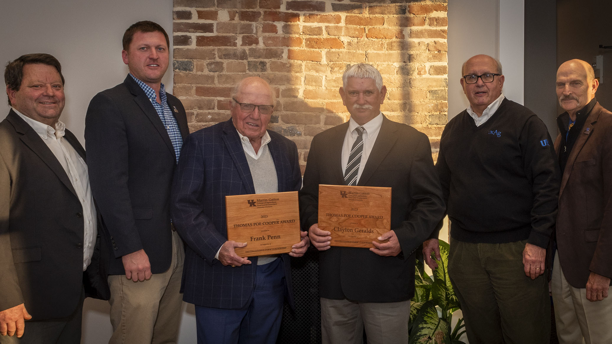 Thomas Poe Cooper Farm Leadership Award presented to Clayton Geralds ...
