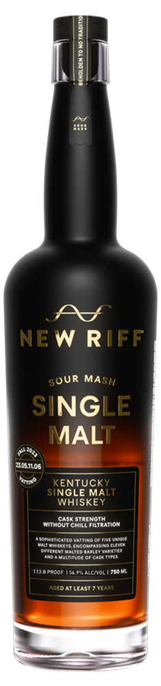 New Riff issues second release of Sour Mash Single Malt Whiskey - Lane ...